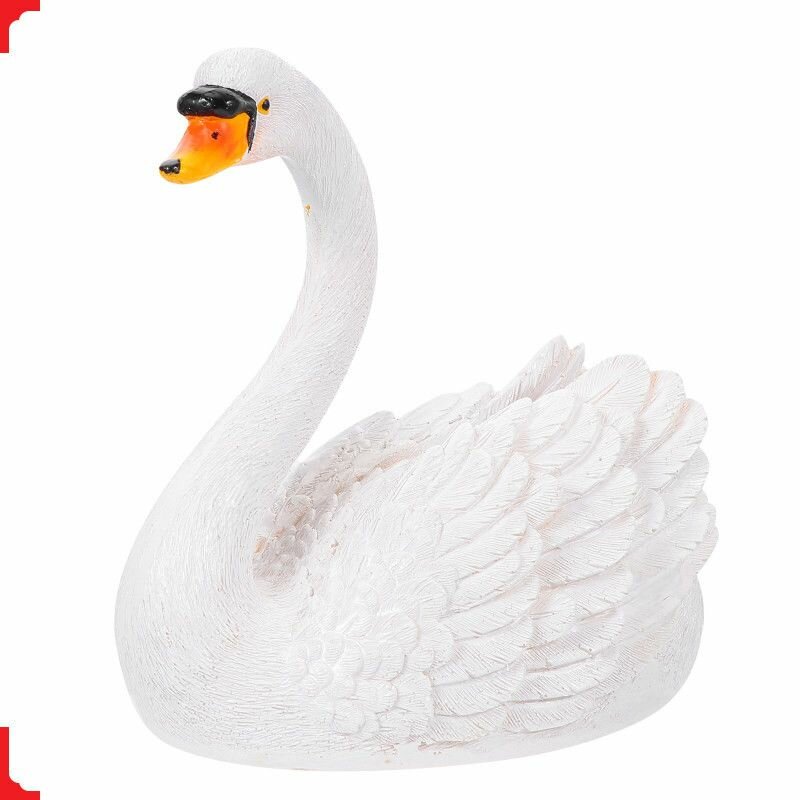 Модель плавающего лебедя, садовые украшения, надувные белые лебеди, миниатюрная декорация, размеры 20x19.5x13 см