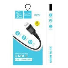 USB-кабель Denmen D39L, Apple 8 pin, нейлон, 3,6А, 1.0 м, круглый, зеленый