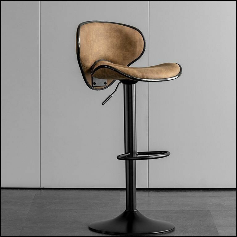 Барный стул Вращающиеся ретро-кожаные барные стулья 1 шт.