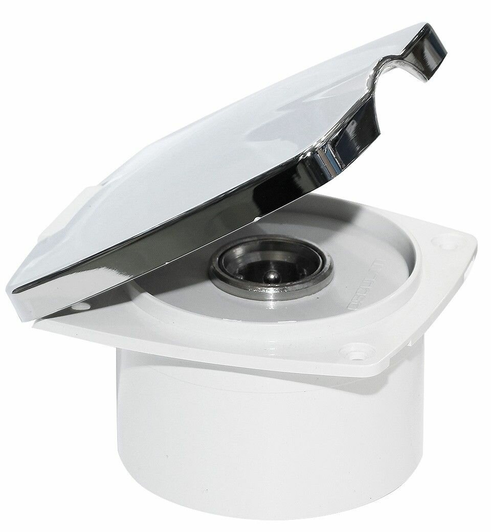 Короб с быстроразъемным штуцером, квадратный, хромированный (10256036)