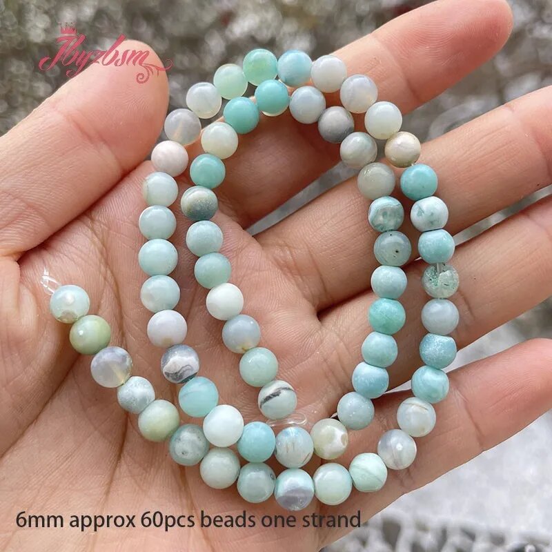 Бирюзовый агат, бусины jbyzbsm, 6/8/10/8x12 мм 6mm Round
