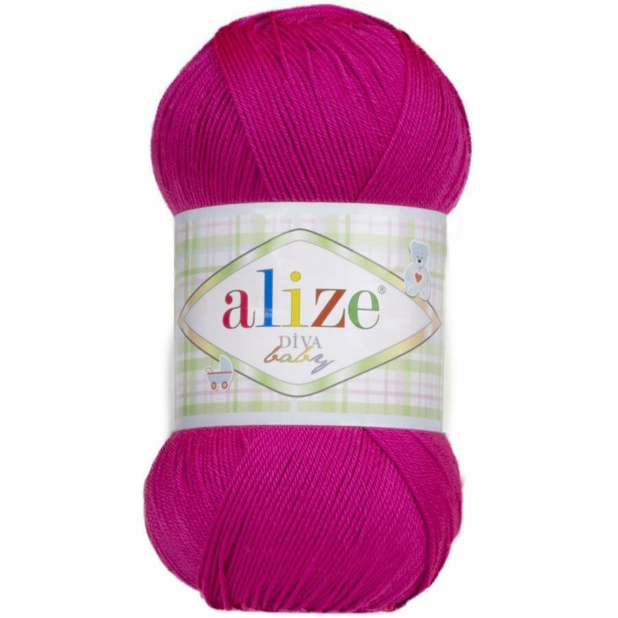 Пряжа Alize DIVA BABY 171 яр. мальва (1 моток)