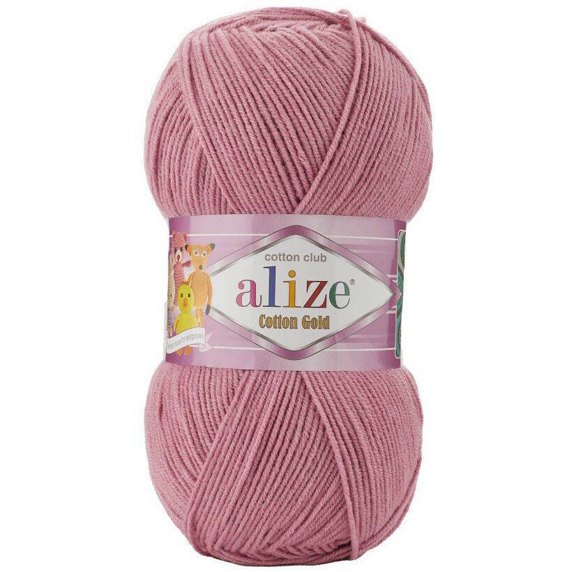 Пряжа Alize COTTON GOLD 676 сухая роза (5 мотков)