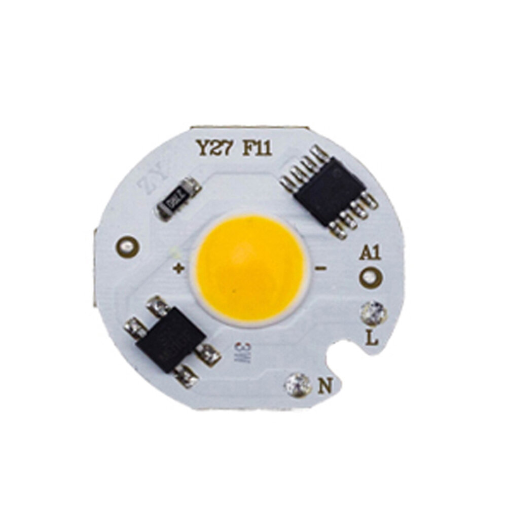 L-ED Warm White 10W COB Chip Lamp 220V IC Smart No Need Driver для Floodlight Spotlight DIY Lighting, материал корпуса Алюминий, напряжение AC 220V, температура цвета 2800-3200K, мощность 10W, угол облучения 170 градусов, диаметр 27mm, Ra85, срок службы