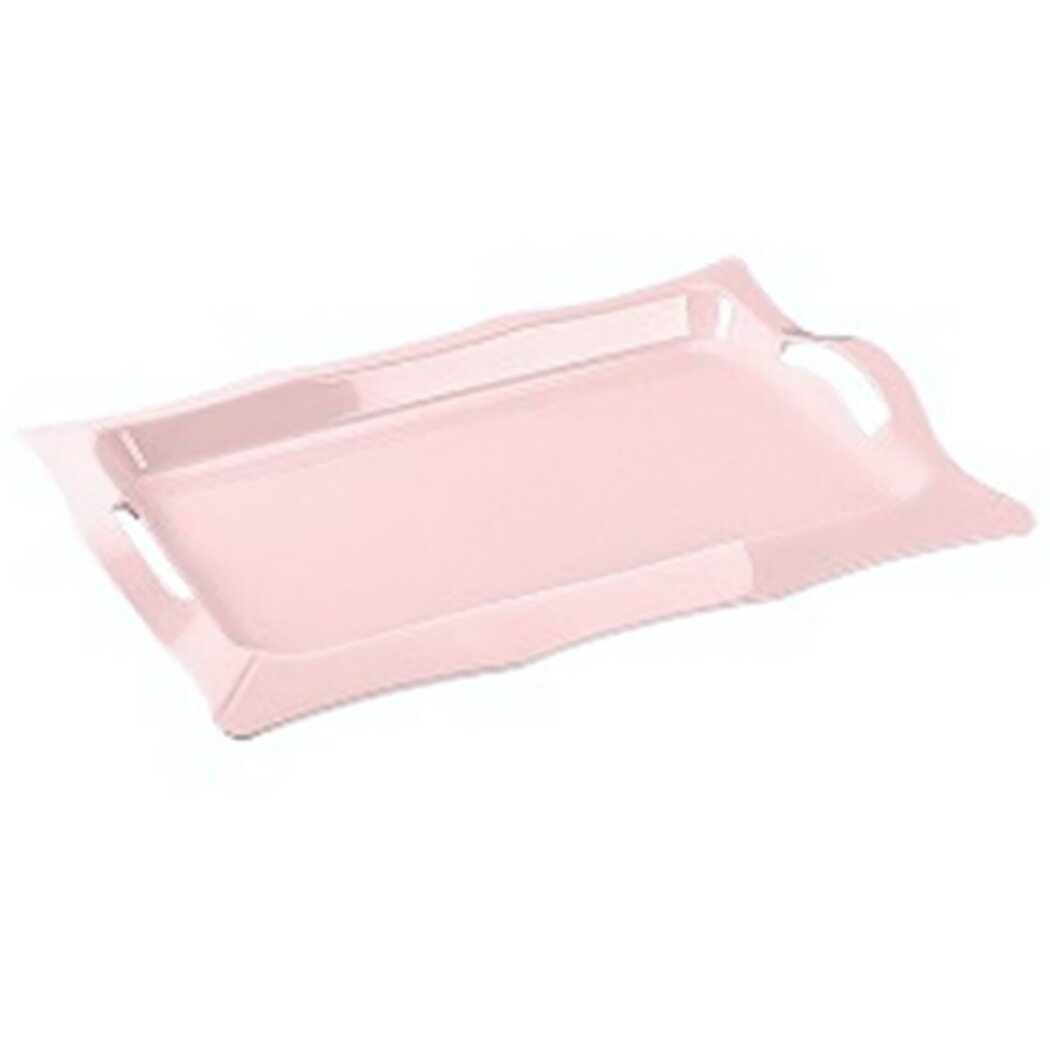 Поднос кристальный с ручками для сервировки, цвет микс, пластик, 485х330х36мм, прочный и удобный