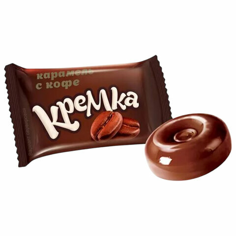 Карамель леденцовая кремка со вкусом кофе, 500 г, КНК596