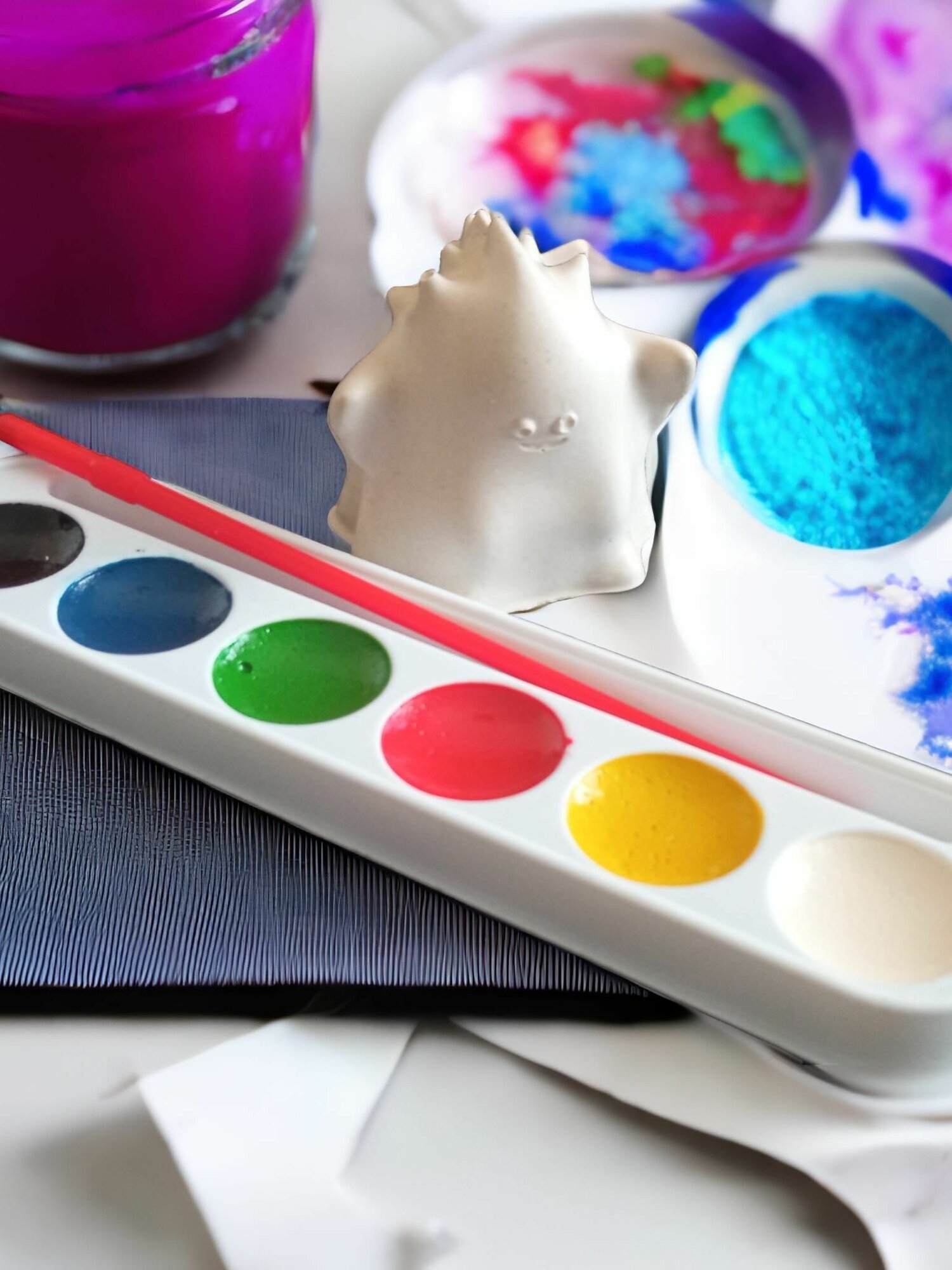 "Раскрась своё Привидение" гипсовая фигурка призрака с красками и кистью