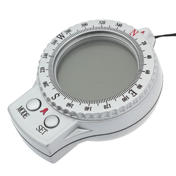 4 в 1 Электронный цифровой компас термометр часы секундомер -