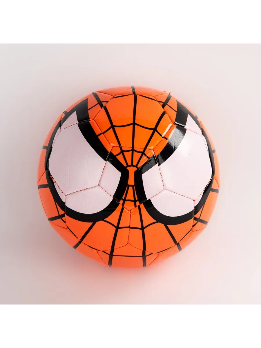Футбольный мяч "Паук", ПВХ, яркий оранжевый, для детей от 3 лет,