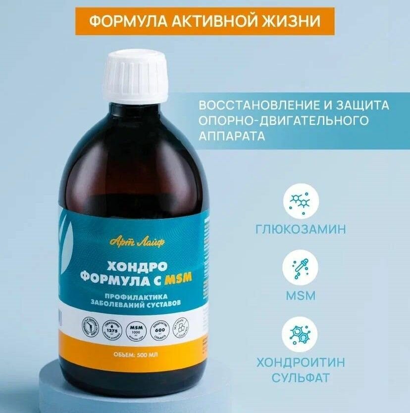 Арт Лайф, Хондро Формула, с MSM, укрепление суставов, 250 мл
