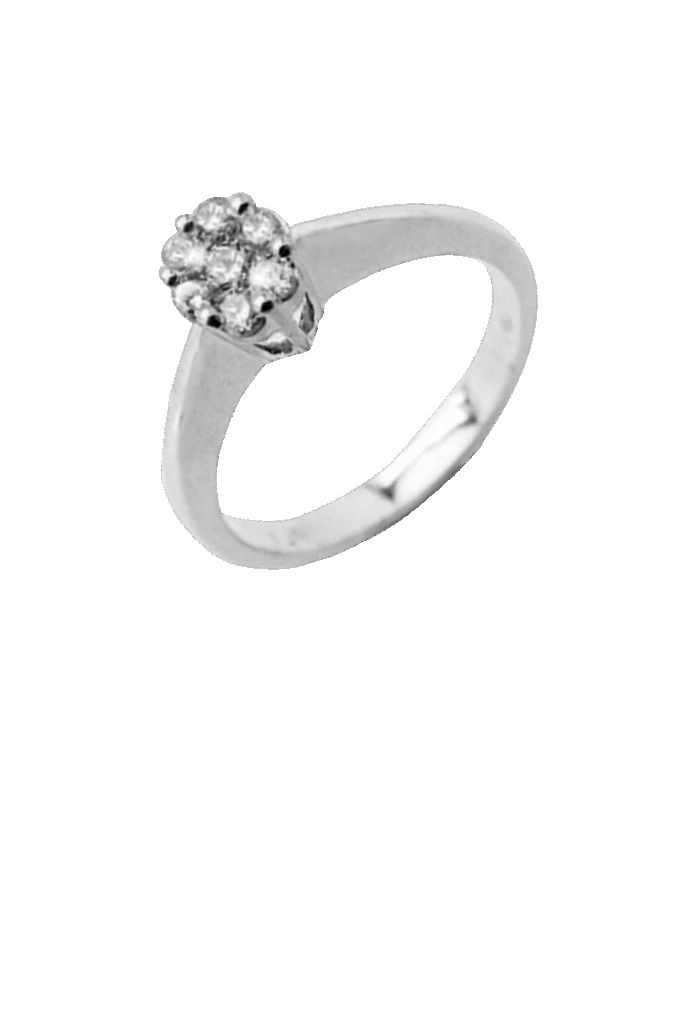 Кольцо, белое золото, 750 проба, бриллиант