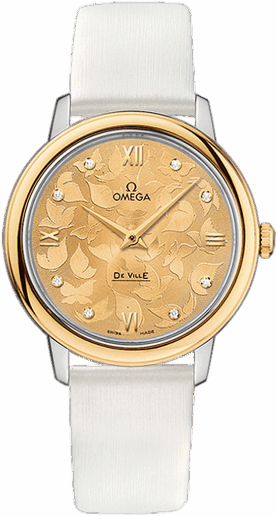 Наручные часы, нерж. сталь + золото, бриллиант