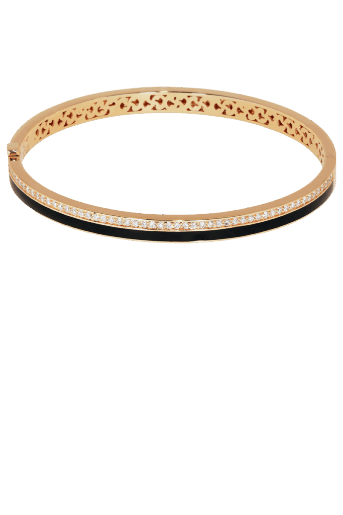 Браслет, красное золото, 750 проба, эмаль, бриллиант