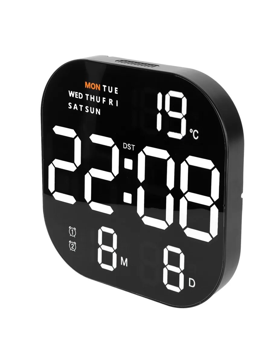 Цифровые часы с большим экраном, светодиодный USB 5 В, пульт