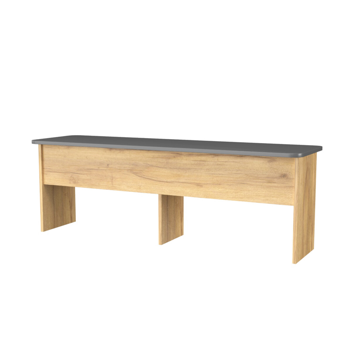 Скамейка для раздевалок №1-3, Дуб Золотистый и Темно-Серый. Производитель товара - компания ТОБ.