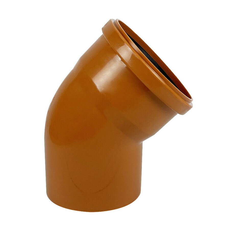 Отвод d110 мм 45 град. пластиковый для наружной канализации