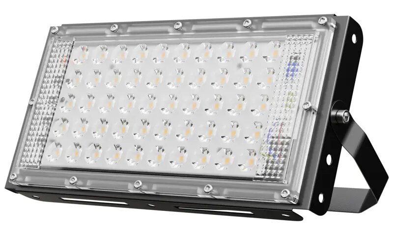 Прожектор-трансформер светодиодный уличный SMD 50 Вт IP65 цвет чёрный