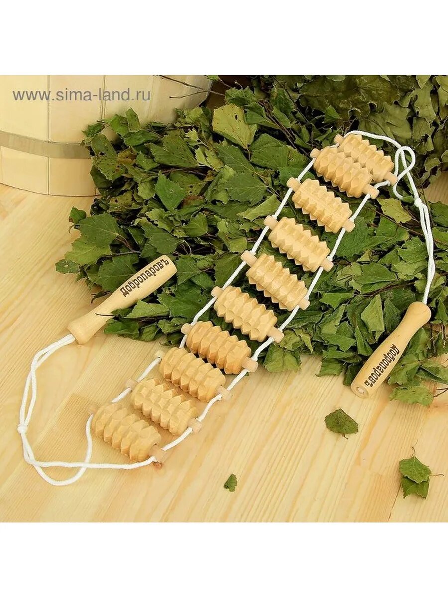 Массажёр-лента банный "Добропаровъ" роликовый