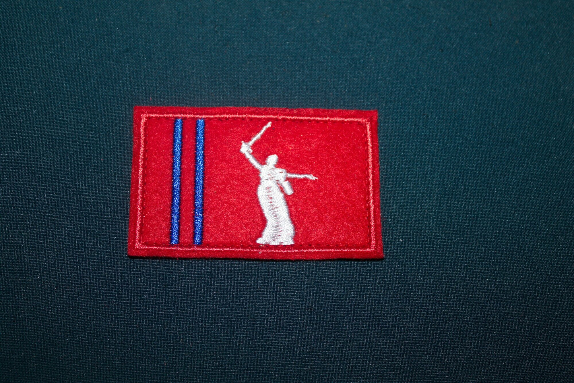 Шеврон на липучке 5 на 8 см флаг Волгоградской области