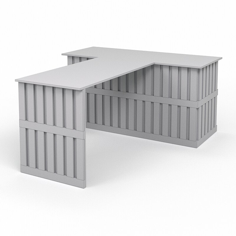 Стол руководителя №13 с приставкой брифингом, Серый. Производитель товара - компания Westcom.