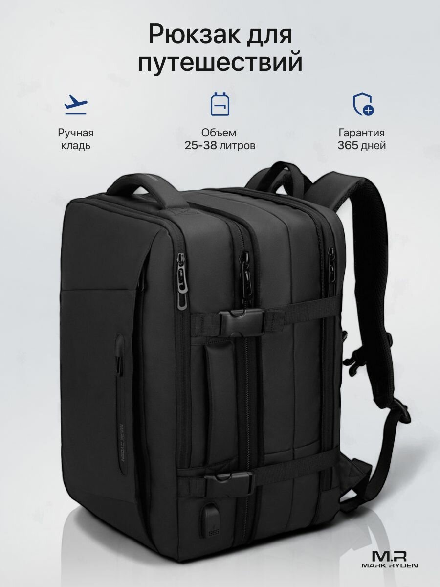 Рюкзак мужской женский городской, ручная кладь TJ