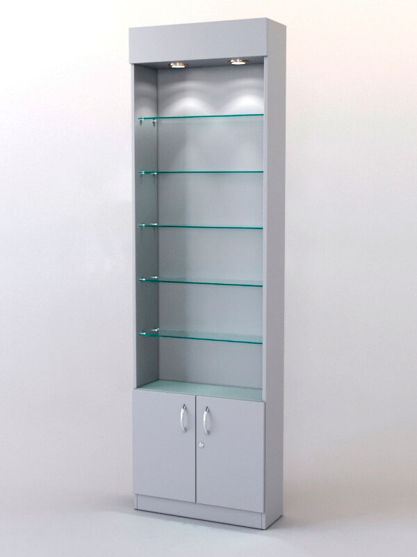 Стеллаж "шалость" №1-1-600 (задняя стенка ДВП), Серый. Производитель товара - компания Westcom.