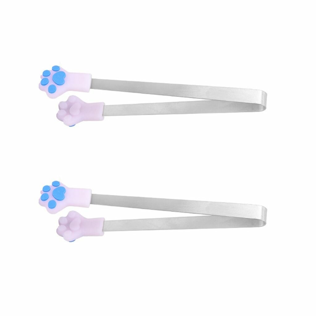 Инструменты для выпечки,(2 шт.) Креативные силиконовые щипцы в форме кошачьих лап - фиолетовые