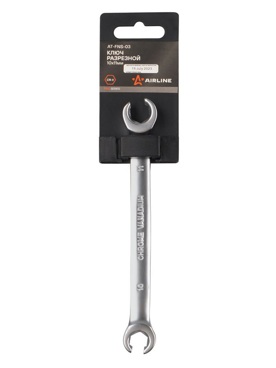 Ключ гаечный Airline ATFNS03, разрезной, хромованадиевая сталь, 10x11мм