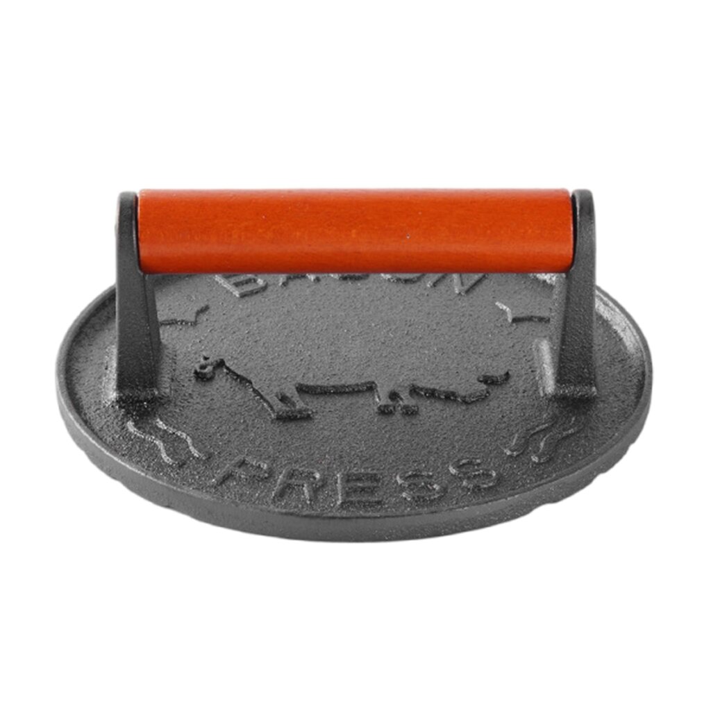 Чугунный Пресс для бургеров Сверхмощная машина для приготовления котлет с эргономичной деревянной ручкой для сковородок и грилей Используйте Кухонные принадлежности