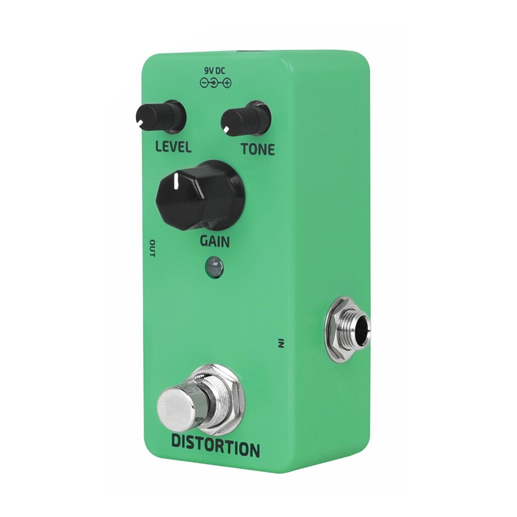 Педальный процессор с эффектом искажения тона для бас-гитары, без адаптера питания