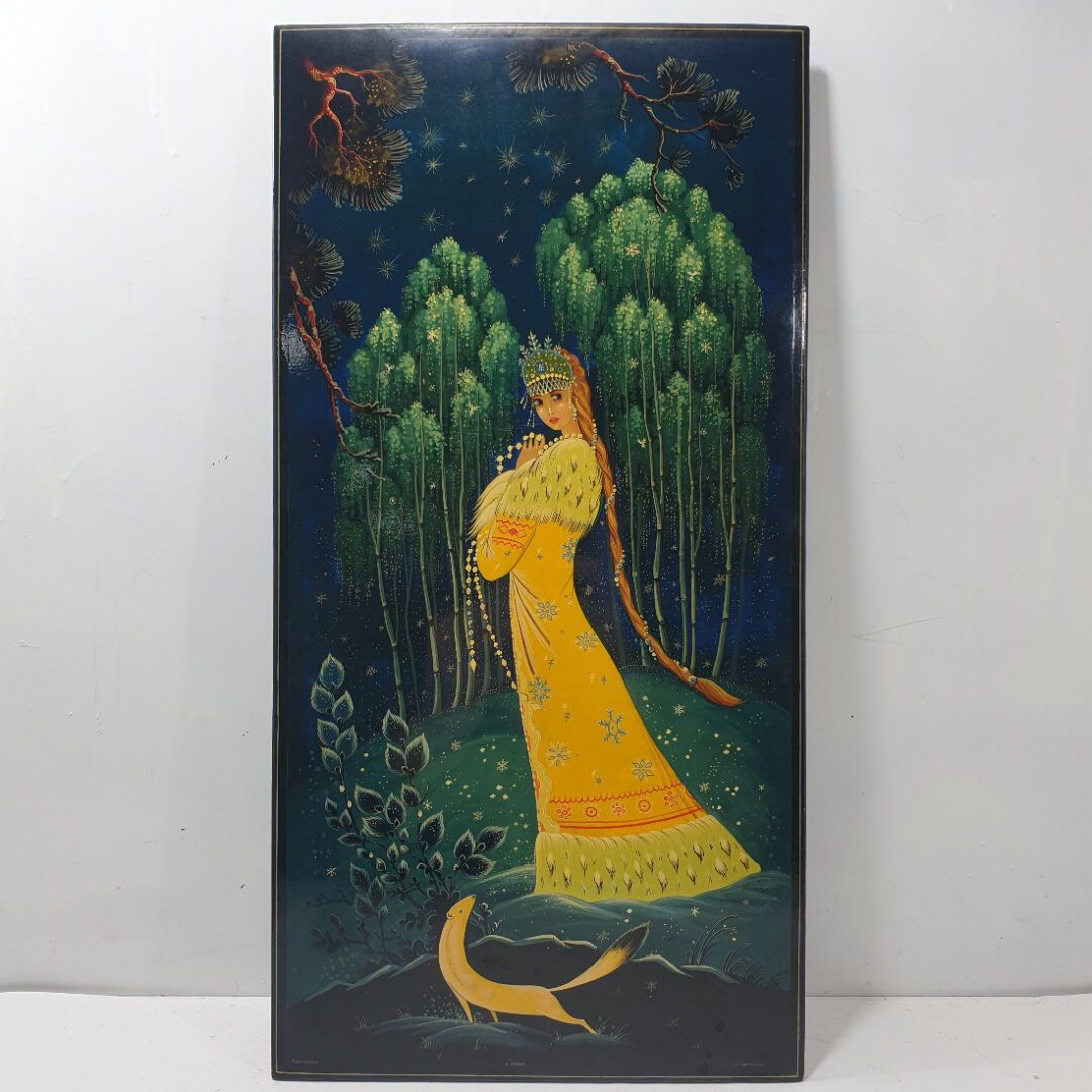 Картина "Снегурочка Холуйская" лаковая миниатюра.