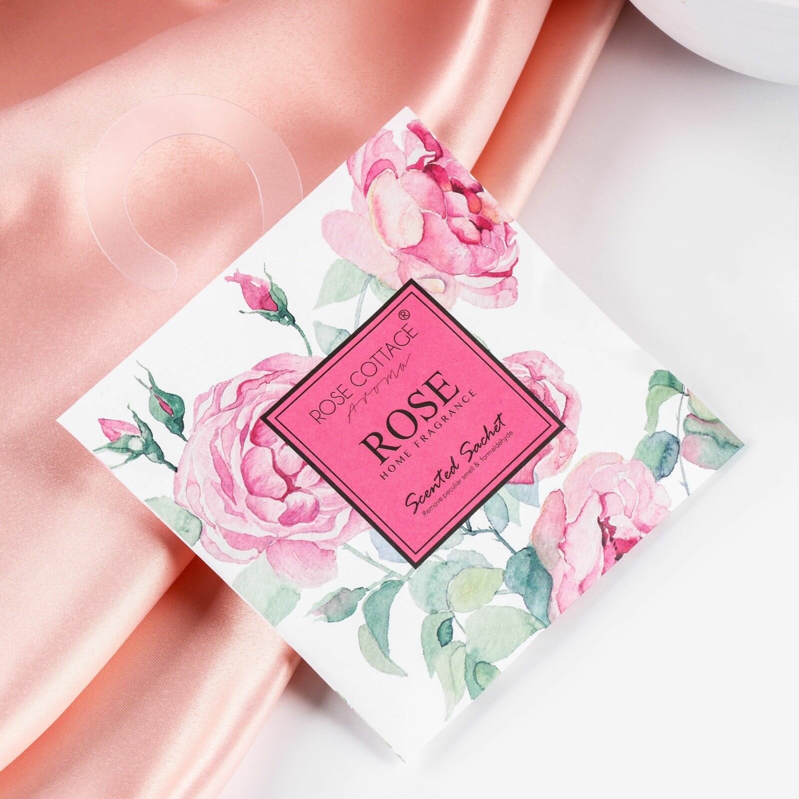 Аромасаше на подвесе "ROSE COTTAGE AROMA", 11х11 см, 17 г, роза, 2 шт