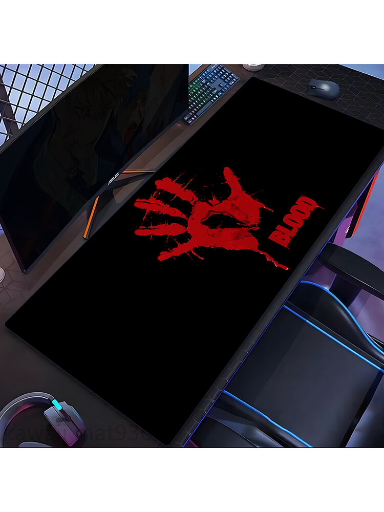 Коврик для клавиатуры и мыши Bloody Ghost, размер XXL, нескользящий, прошитые края, 40 x 90 см