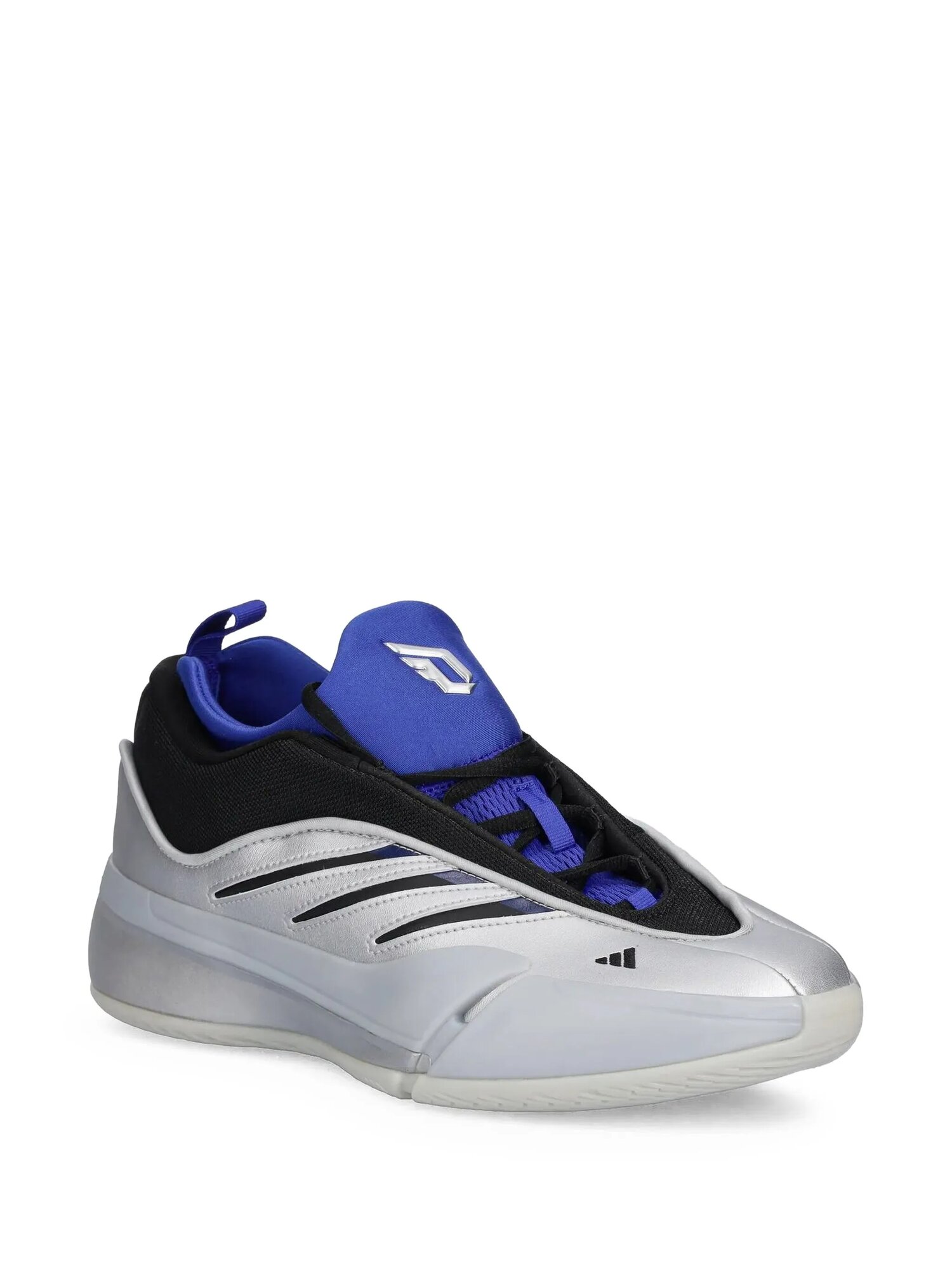Кроссовки adidas Dame 9, размер 9.5 US, серебристый/красный — фото 1