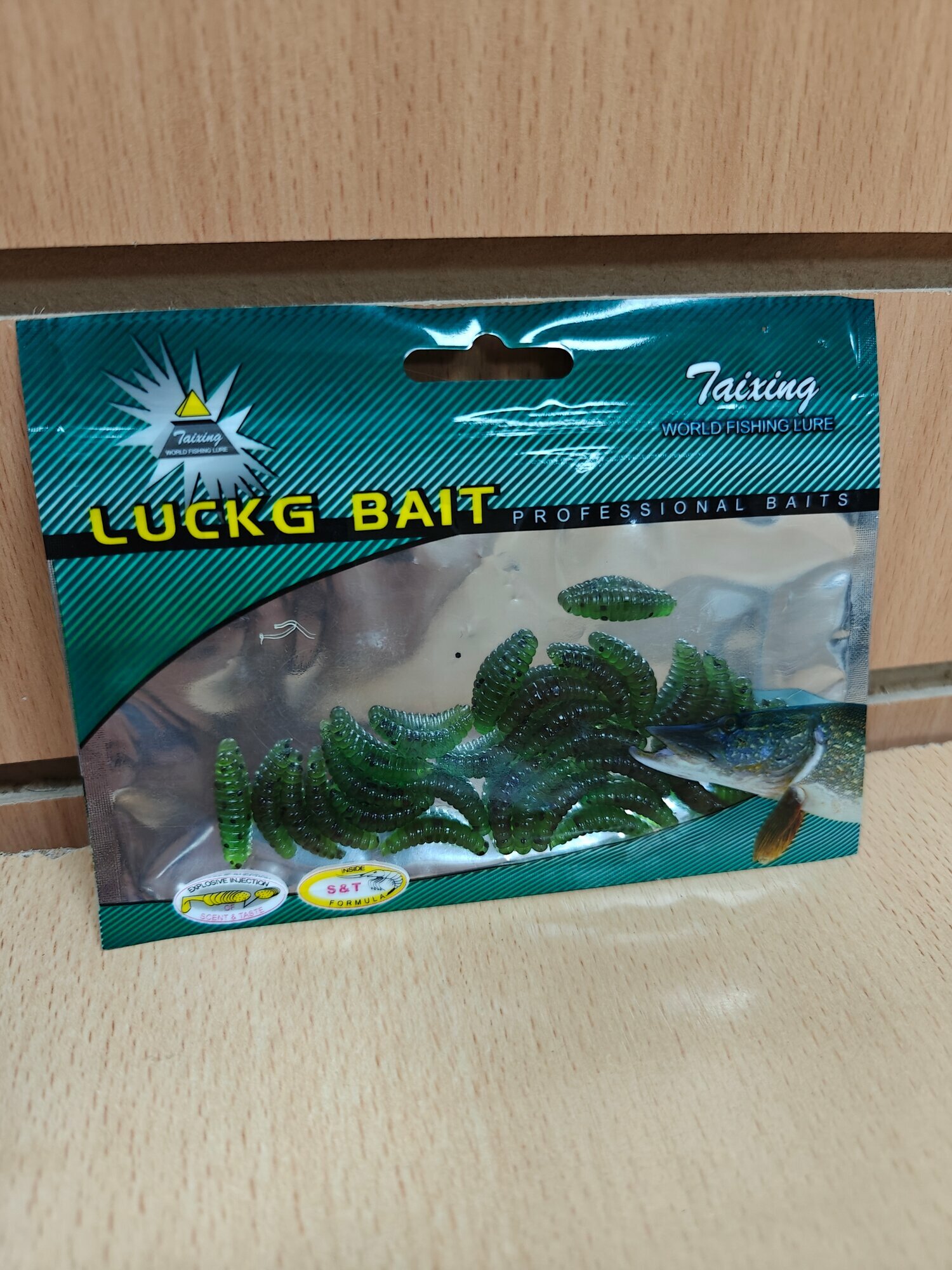 Искусственная приманка силиконовые TAIXING LUCKG BAIT, модель MUY-2 личинка, цвет 326, в пачке 30 шт