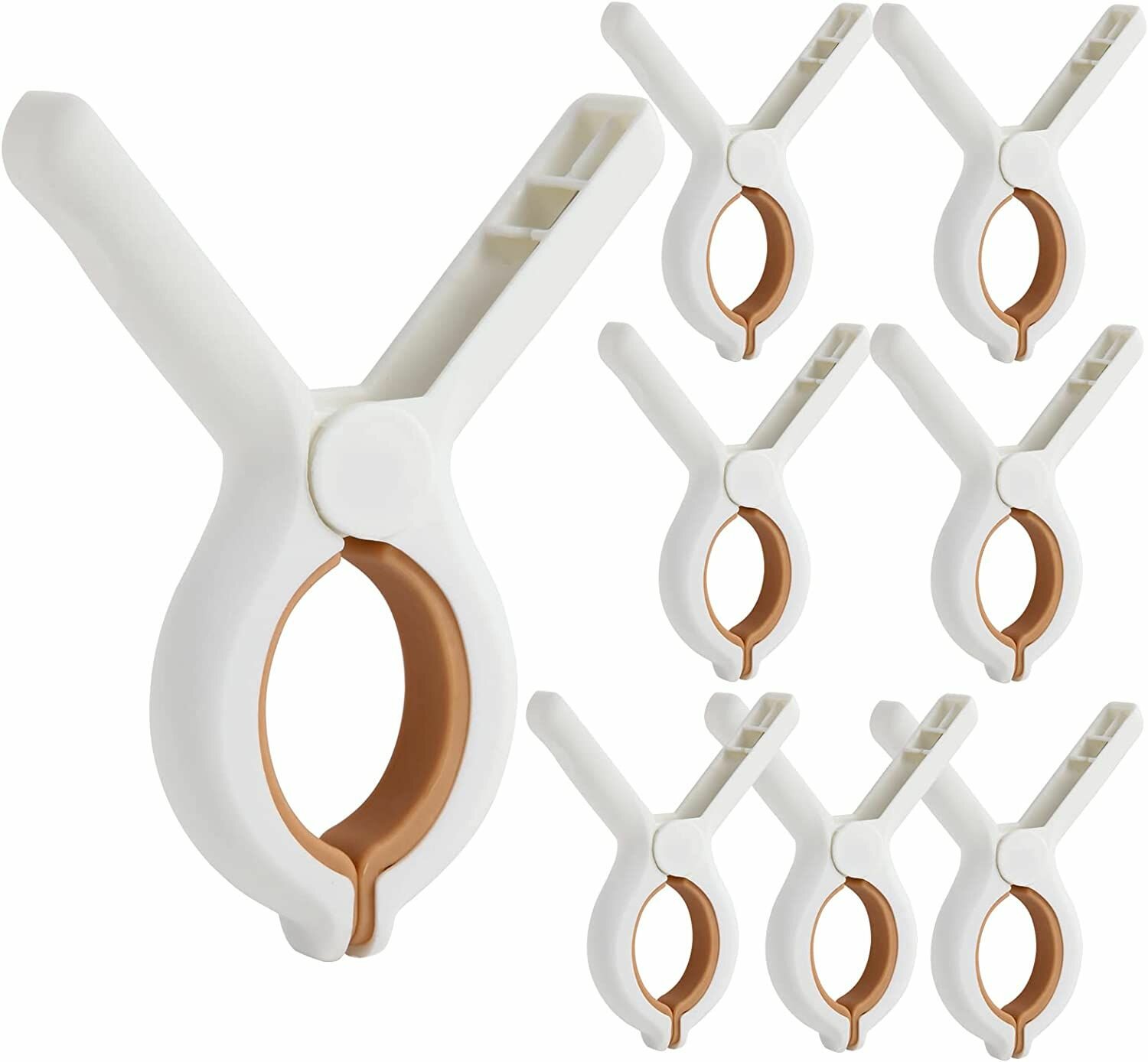 Большие прищепки для сушки / Многофункциональный нескользящий зажим / Зажим для сушки одеял, верхней одежды, полотенец, игрушек (9 шт.)