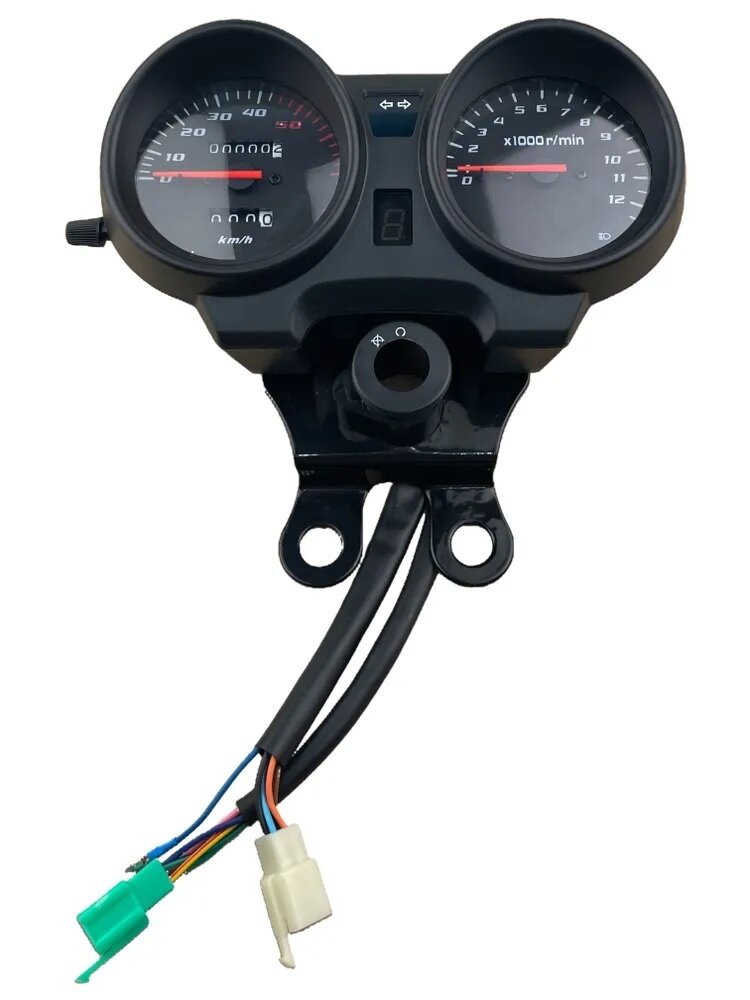 Щиток приборов на мопед Альфа RX нового образца + кронштейн + корпус замка