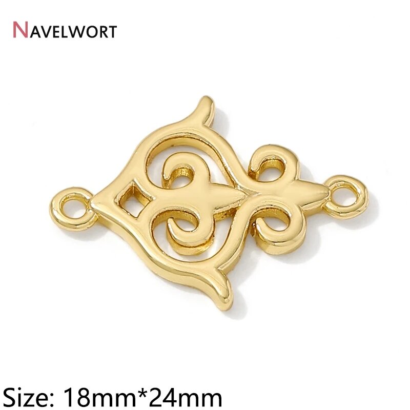NAVELWORT Золотые позолоченные латунные коннекторы-шармы арка для 2 pieces, 18K gold plated