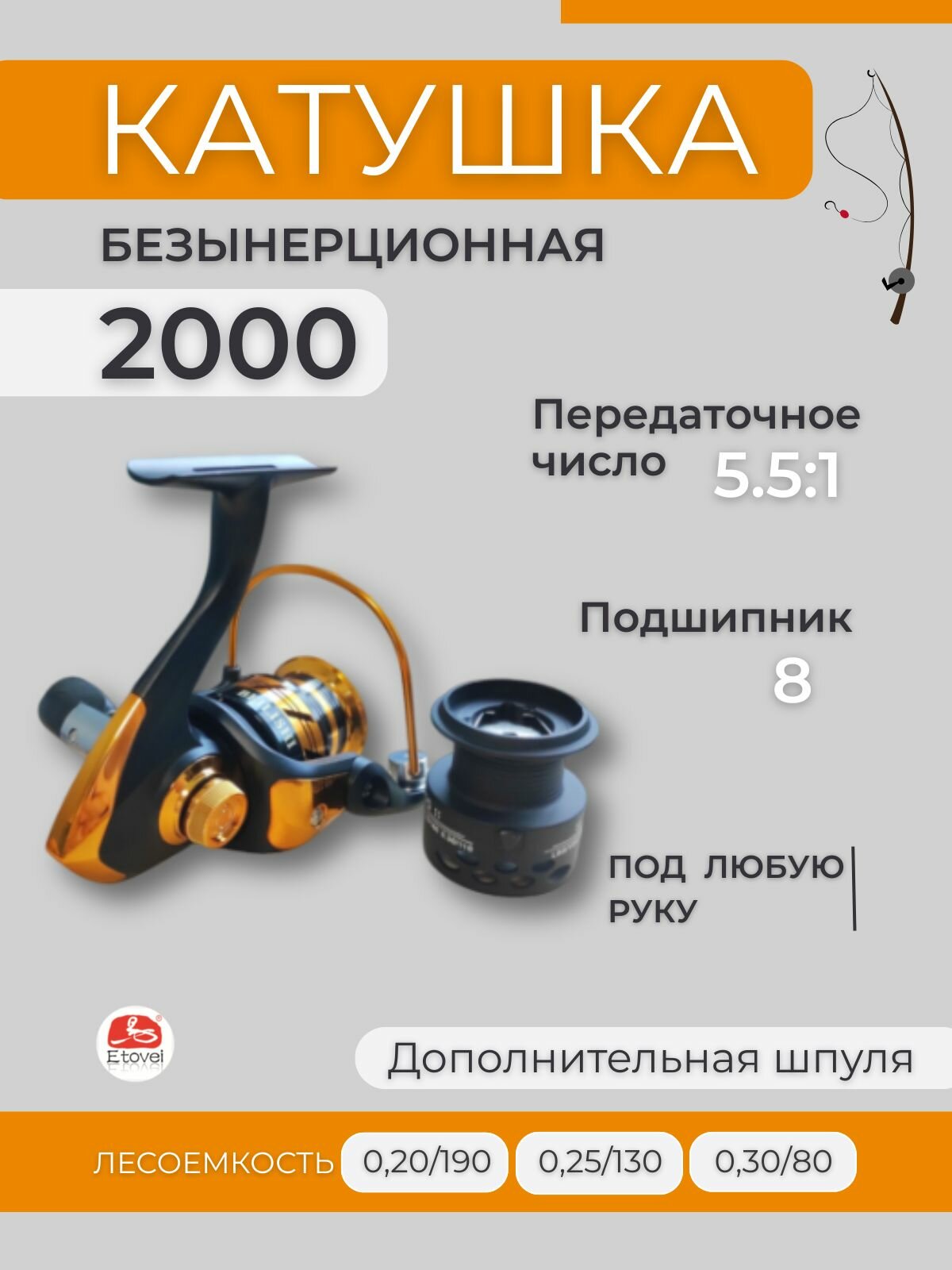 Катушка для зимней удочки BEILISHI XC2000 с