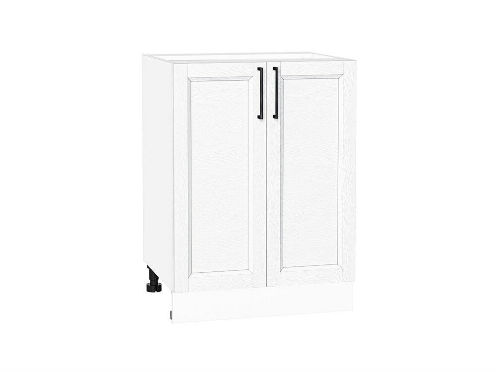 VVT Шкаф нижний с 2-мя дверцами Сканди Белый, White Silkwood, 600 В*Ш*Г 816*600*480, фасад МДФ White Silkwood, корпус Белый White Silkwood