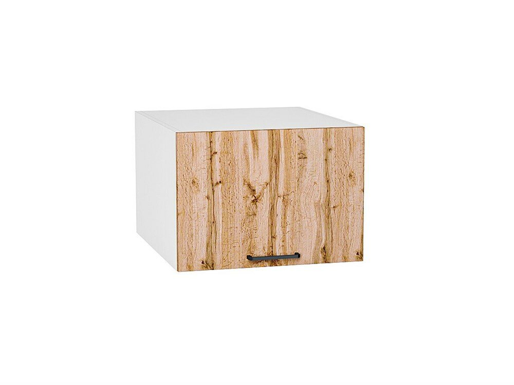 VVT Шкаф верхний горизонтальный глубокий Флэт Белый, Wotan Oak 2S, 500