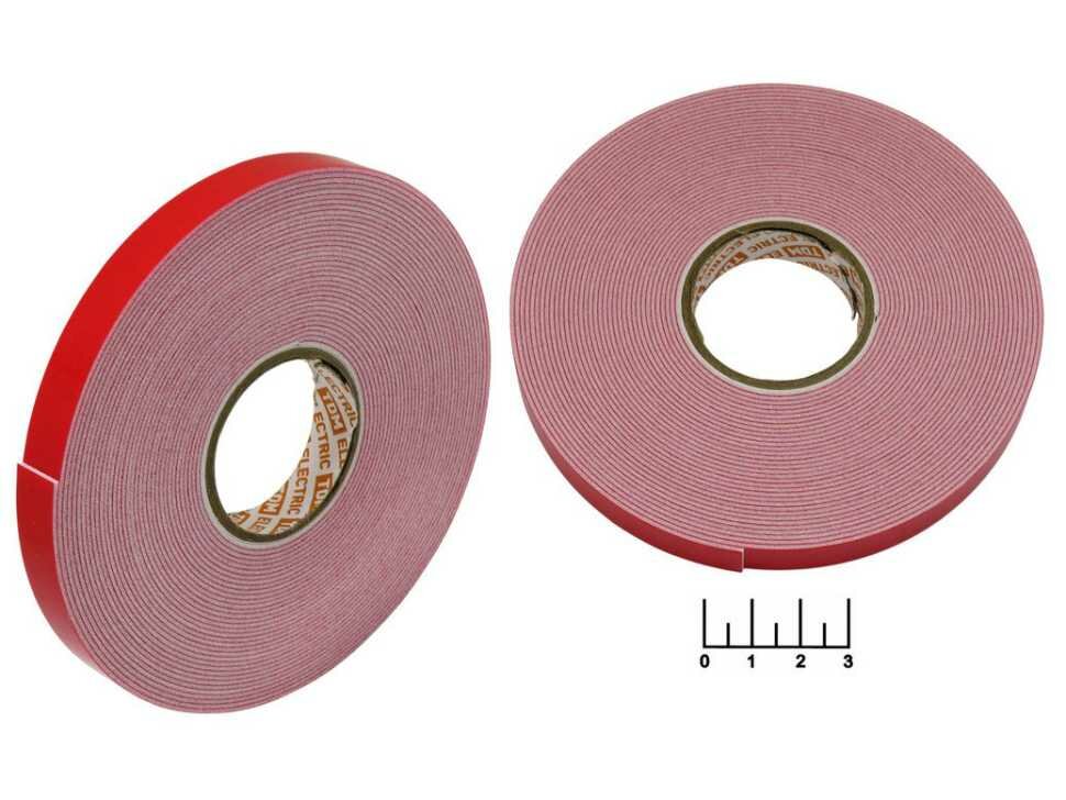 Скотч двухсторонний 12мм*10м белый (вспененный) (0526-0701)