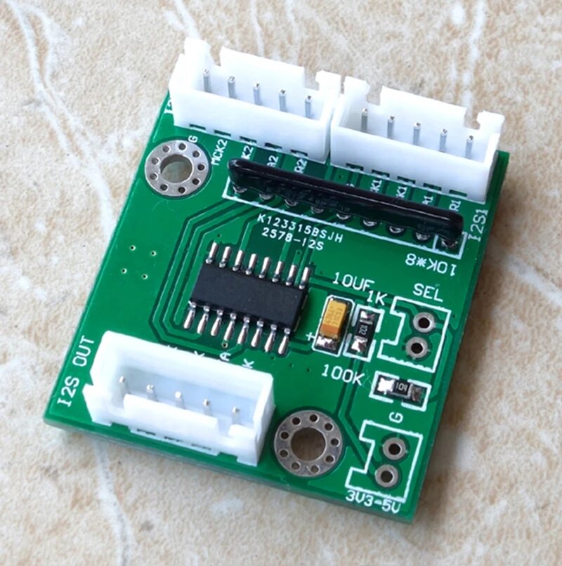 2-полосный аудио I2S / IIS коммутационный модуль I2S буферная плата Выберите 1 из 2 сигналов