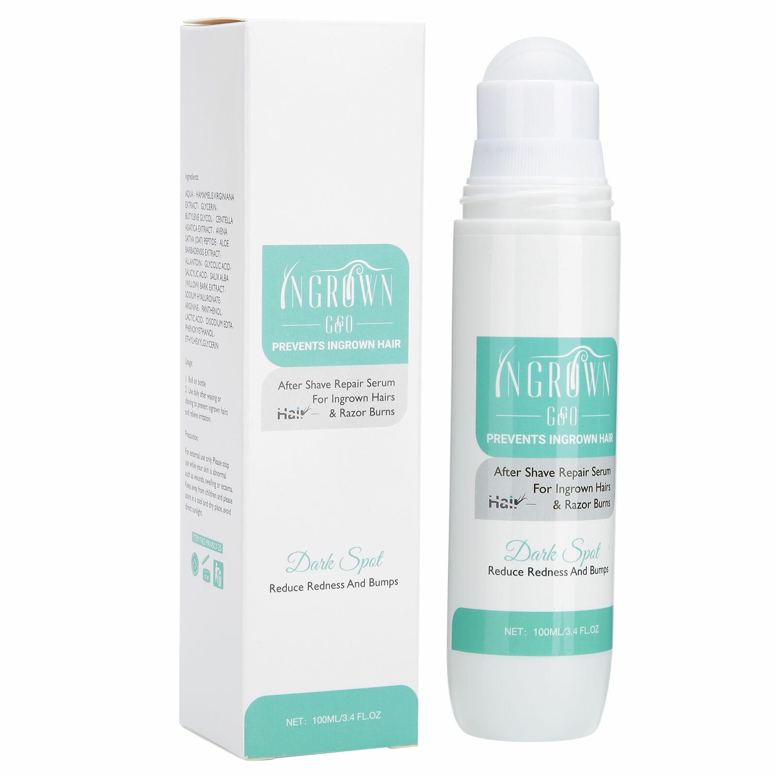 PANSLY Средство от вросших волос для роста бороды, устраняет покраснения и отеки, 100мл, подходит для мужчин и женщин