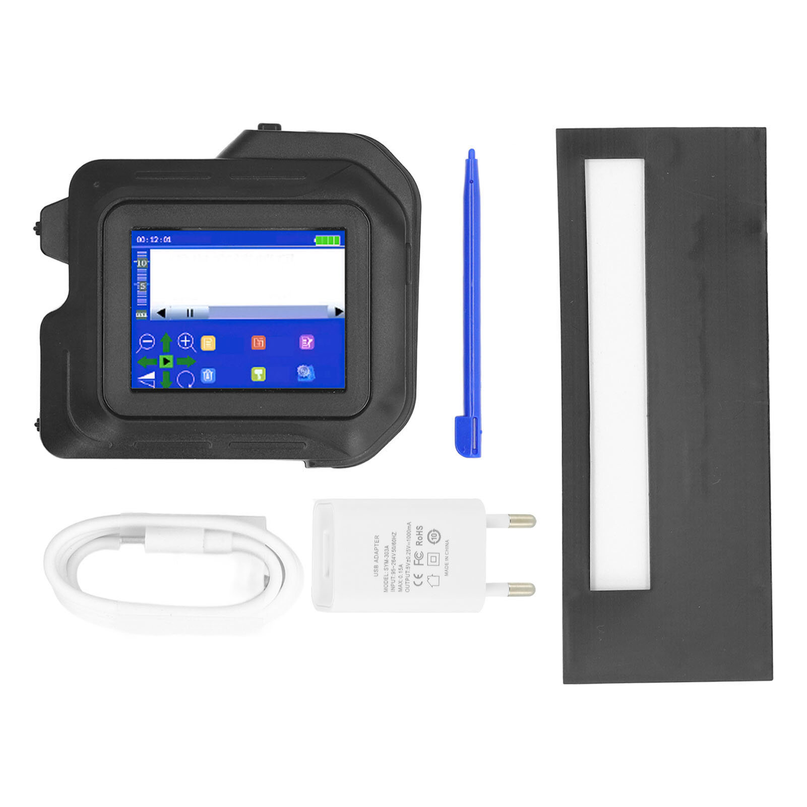 Портативный струйный принтер с 4,3-дюймовым сенсорным экраном, регулируемой высотой печати 2–12,7 мм, Bluetooth, вилкой европейского стандарта, напряжением питания AC110–240 В.