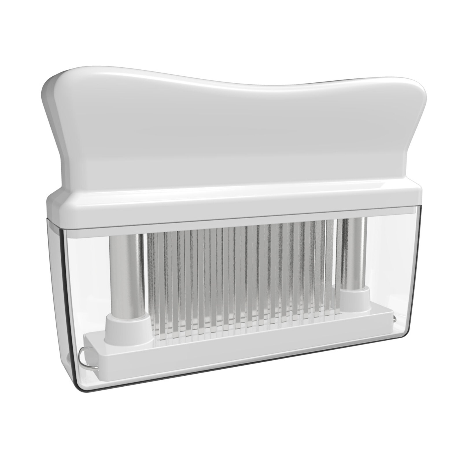 Тenderizer для мяса с 48 ножными лезвиями из нержавеющей стали, инструмент для размягчения мяса и мариновки, кухонный tenderizer, для приготовления, гриля, барбекю, мариновки, maximizer вкуса, черный/белый, нержавеющая сталь + пластик, 48 штук, размер