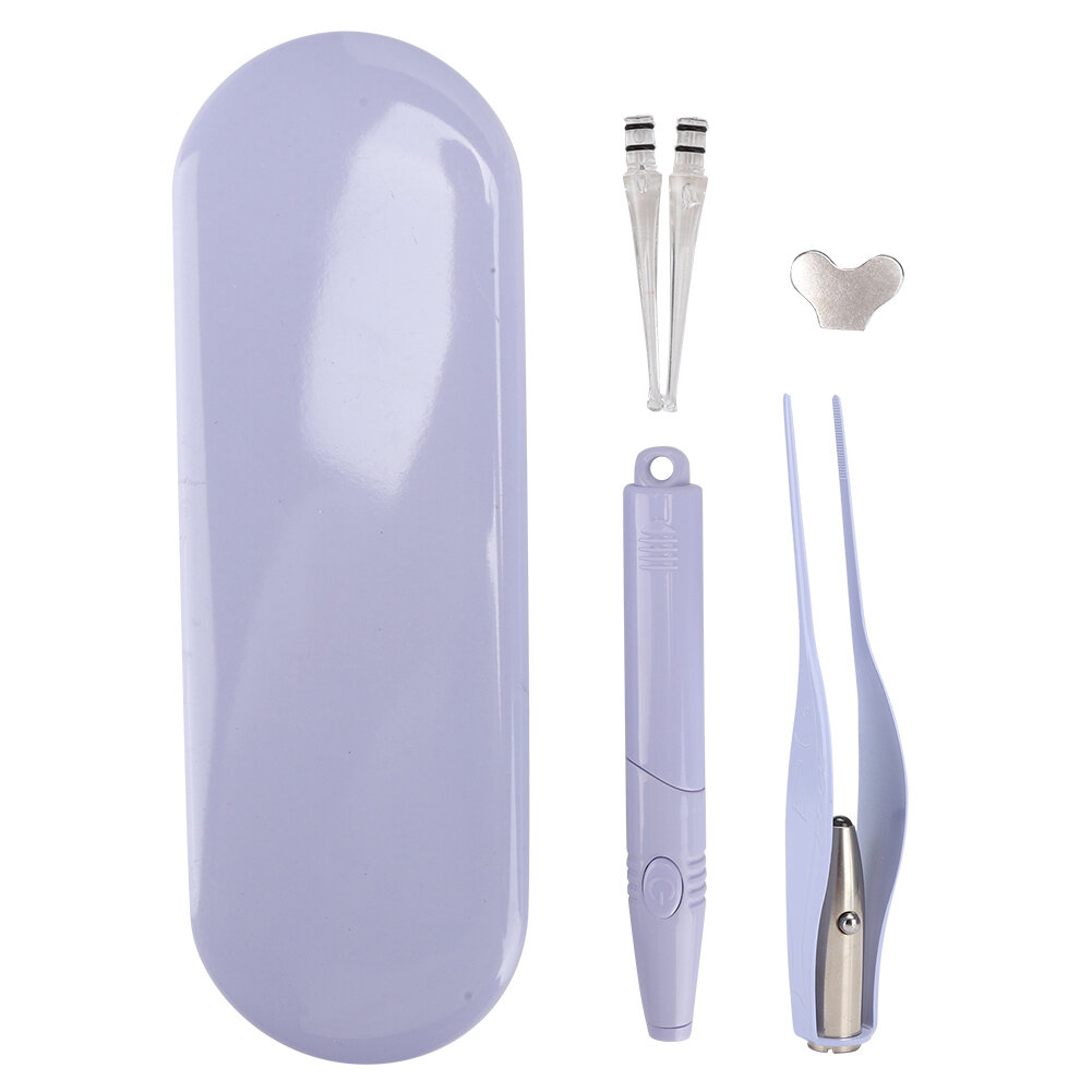 Профессиональный детский пинцет для удаления ушной серы со светодиодной подсветкой (фиолетовый)