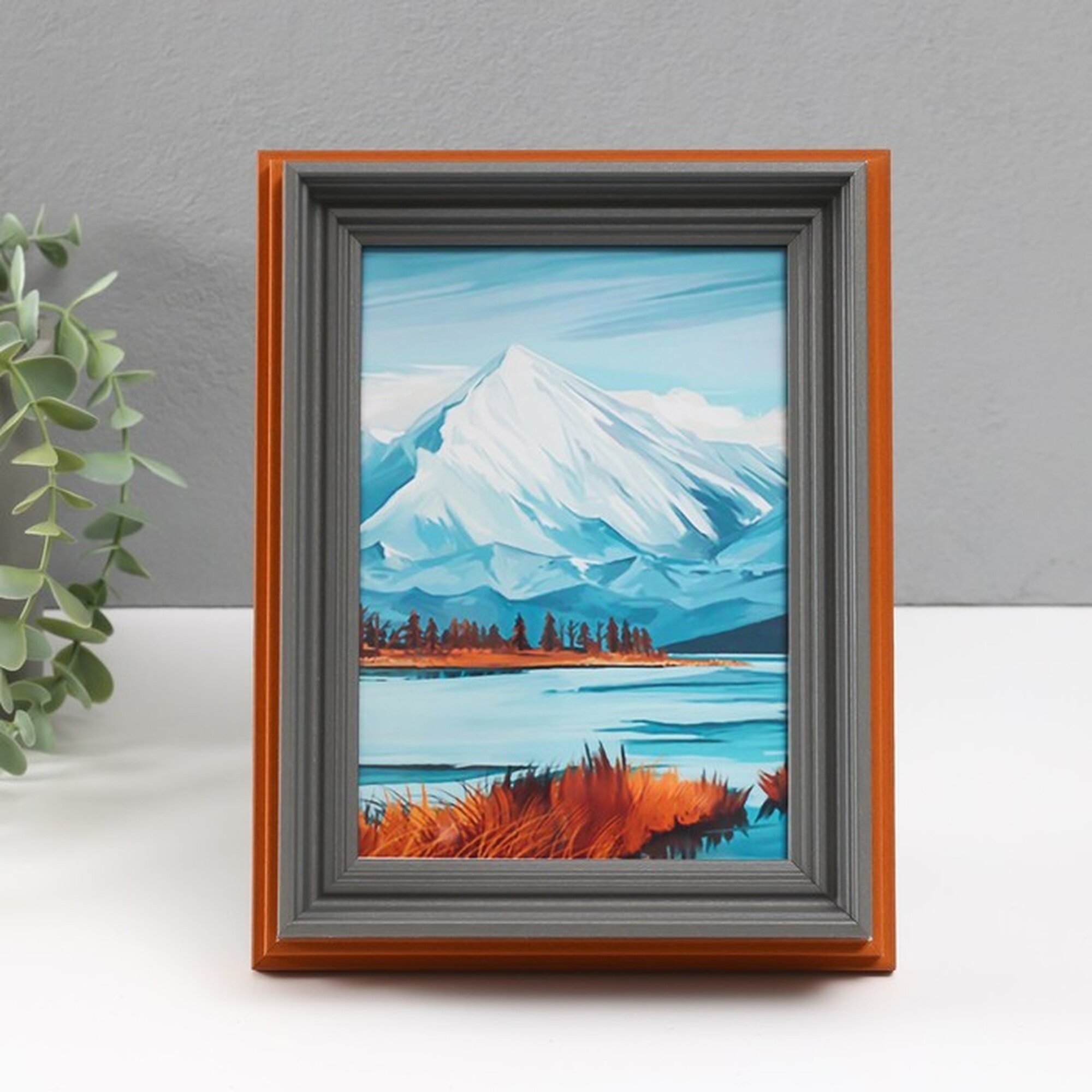 Фоторамка 13×18 см «Стилиани», пластик, серая, 4.8×17.5×23 см