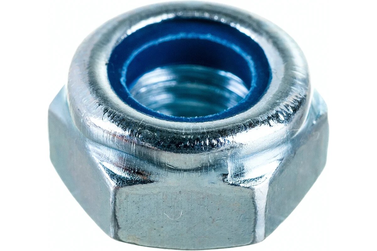 VIP гайка самостоп DIN 985 М10 с нейлоновым кольцом, комплект 2 шт, стандарт крепеж