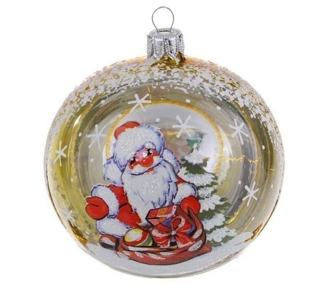 Шар на елку 95мм "Морозко"